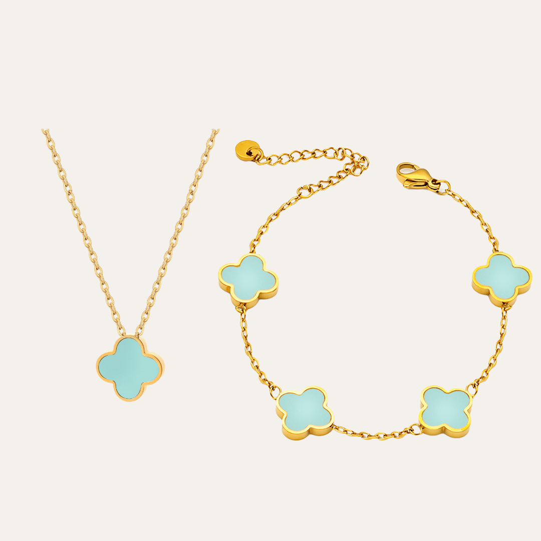 Türkis Clover Duo – GIVE LOVE JEWELRY